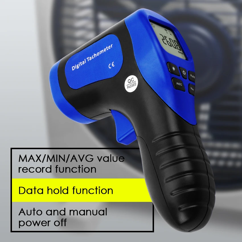 Laser Non-Contact Handheld Tachometer Gauge - Digital RPM & OEM