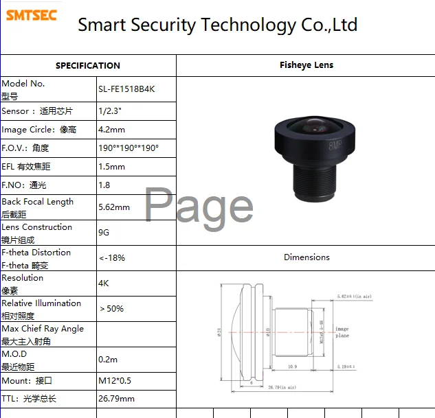 Sl-0005 Imx335lln/lqn Imx334llr/lq M12*0.5 F1.8 4k Uhd 8megapixel Cctv ...
