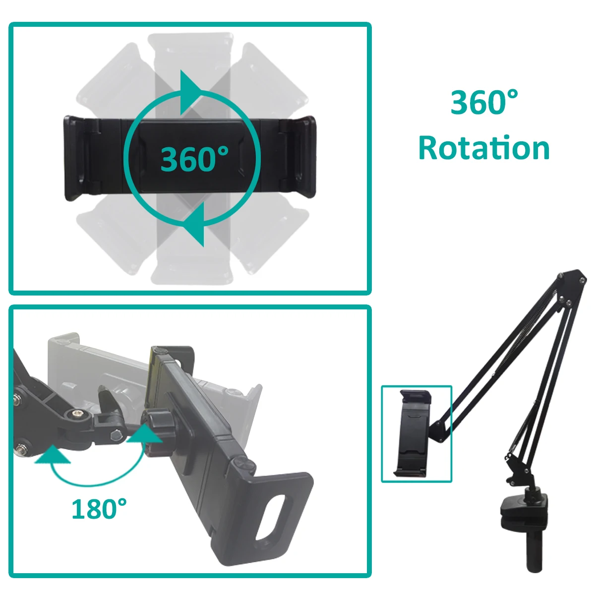Adjustable Tablet Stand - Flexible Mount for Phones & Tablets