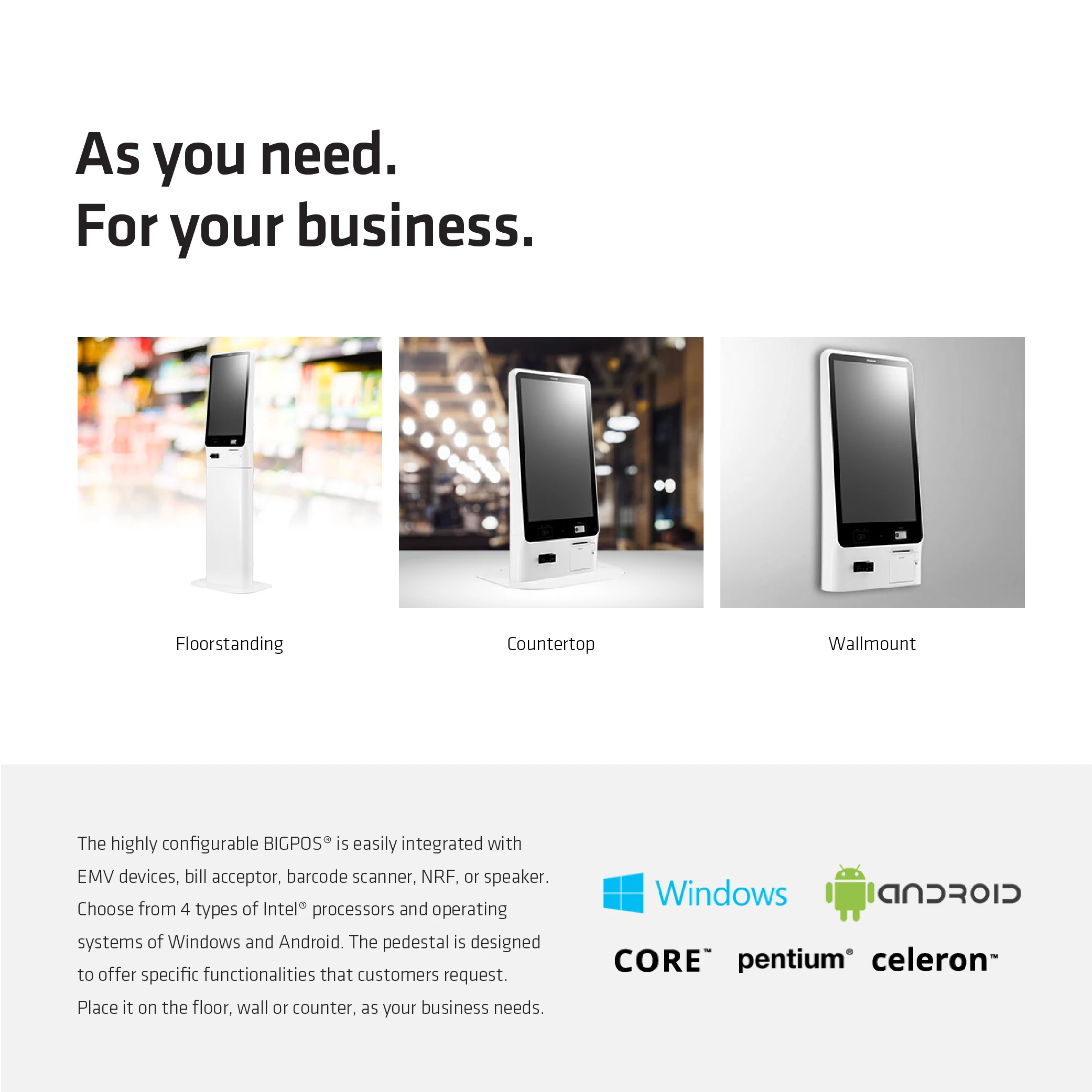 POSBANK BIGPOS 2700 - All in One KIOSK with Card Reader