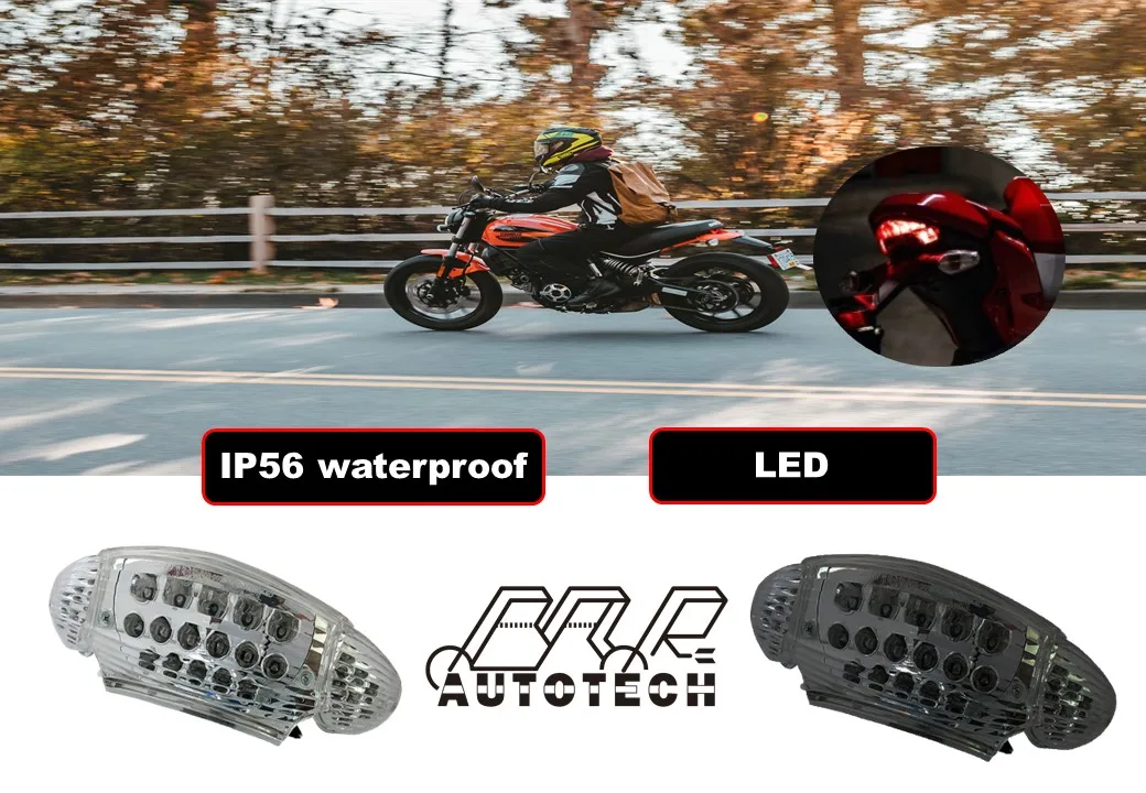 Pièces De Clignotant De Moto À Led,Feux Arrière Pour Avec Signal ...