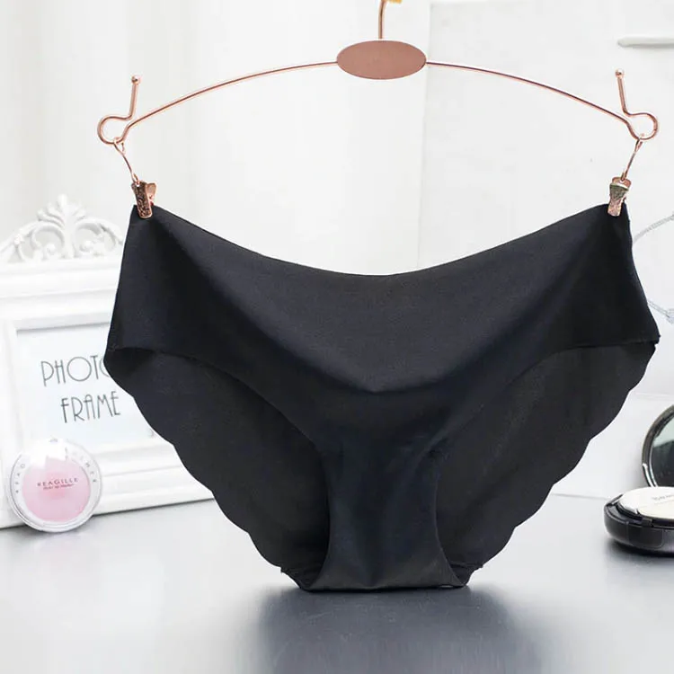 High Quality Sexy Low Rise Ruffles Briefs Lingerie Seamless Solid Ultra 8654
