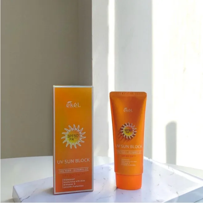 EKEL UV Sun Block 70ml SPF 50 PA+++ - Moisturizing & Lightening