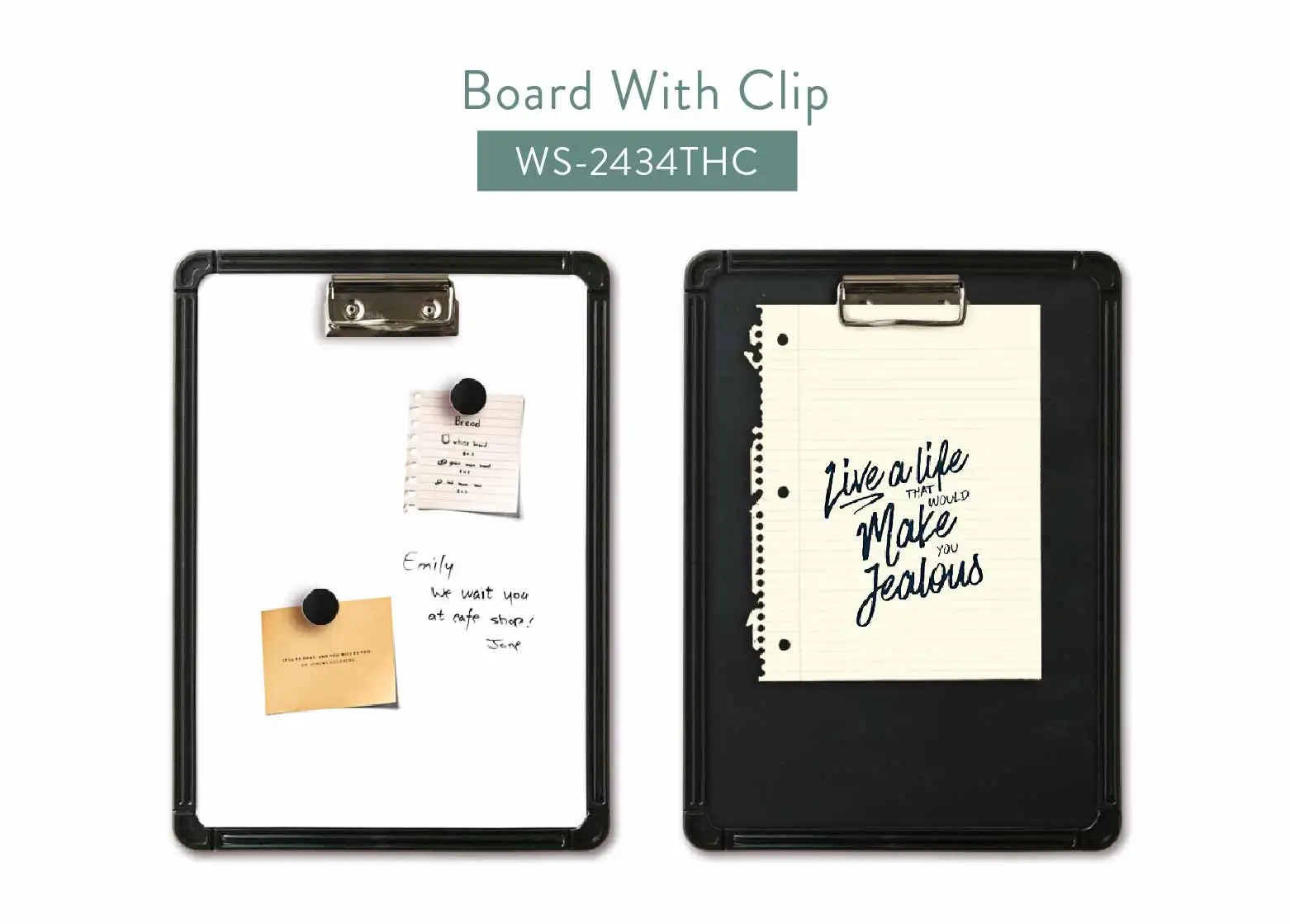 Plastic Frame A4 File Folder Dry Erase Whiteboard With Clip Magnetic ...