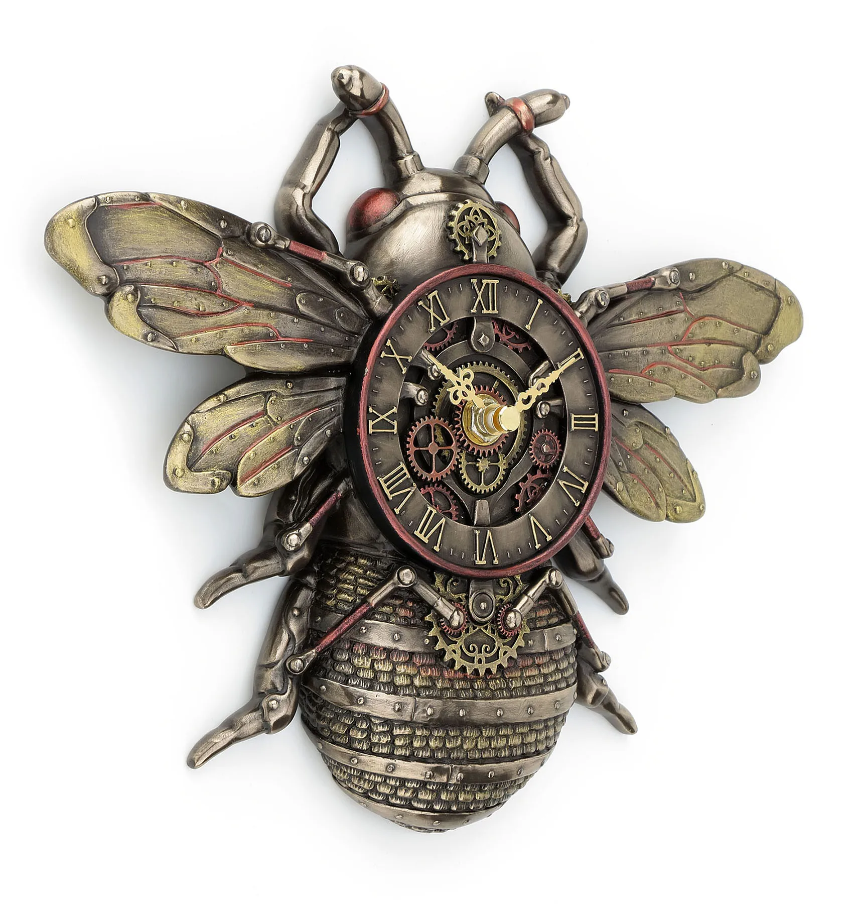 Veronese Design -steampunk Bee Wall Clock - Cold Cast Bronze - Oem ...