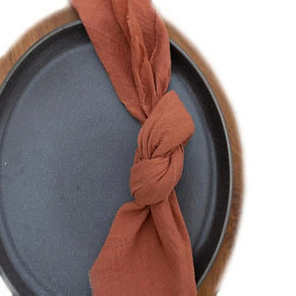 Hemstitch Rust Napkin Linen Table Stone Washed Napkin Dinner Cotton ...