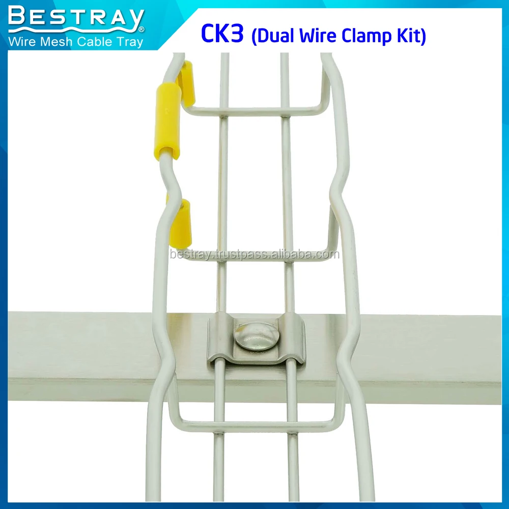 High Quality Wire Mesh Cable Tray Dual Wire Clamp Kit For Tray W50 ...
