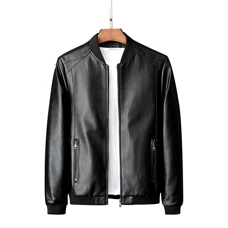 Men's Leather Motorcycle Slim Detachable Sleeve Viricide Jacket Winter ...