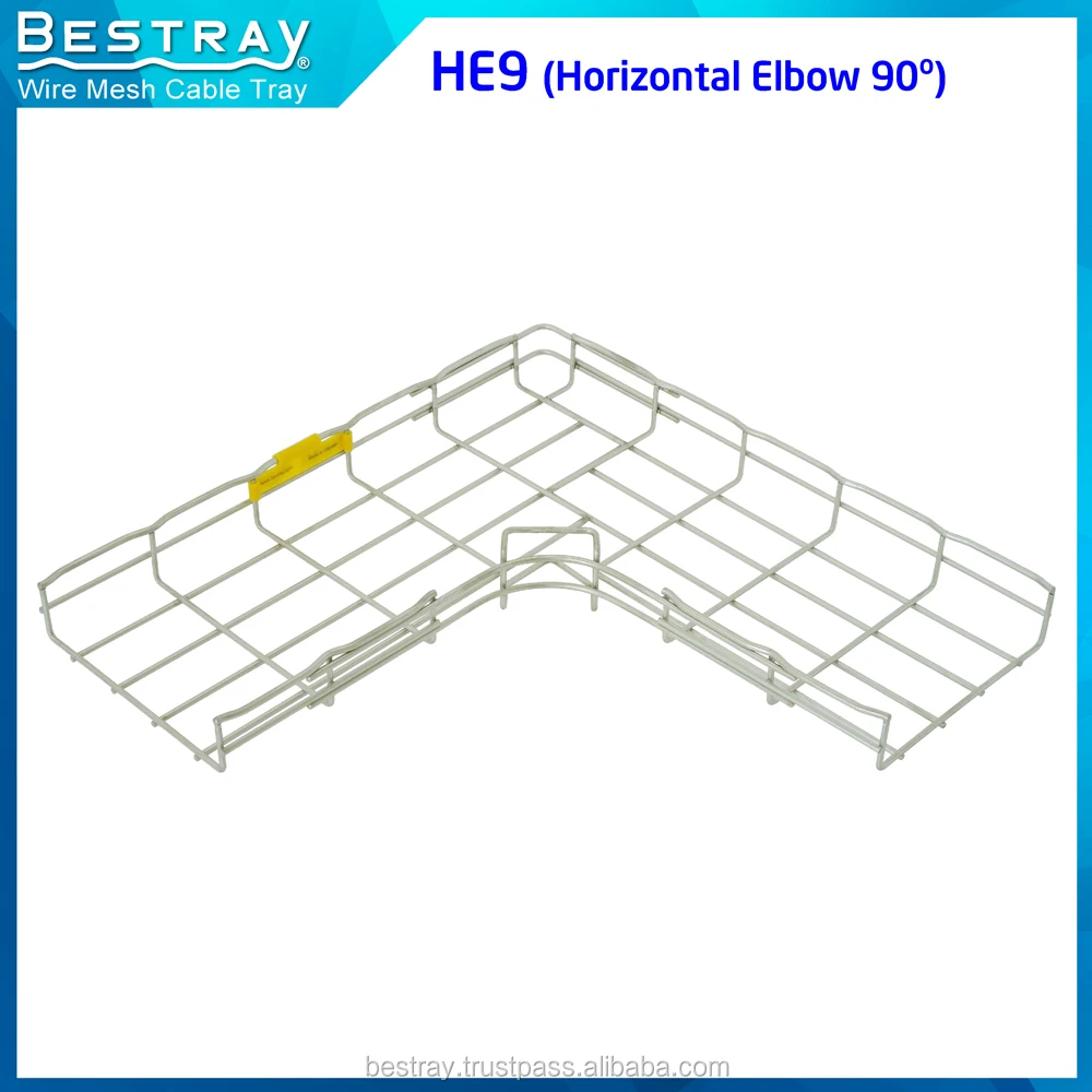 High Quality Wire Mesh Cable Tray Horizontal Elbow 90 Degree He9 Model ...