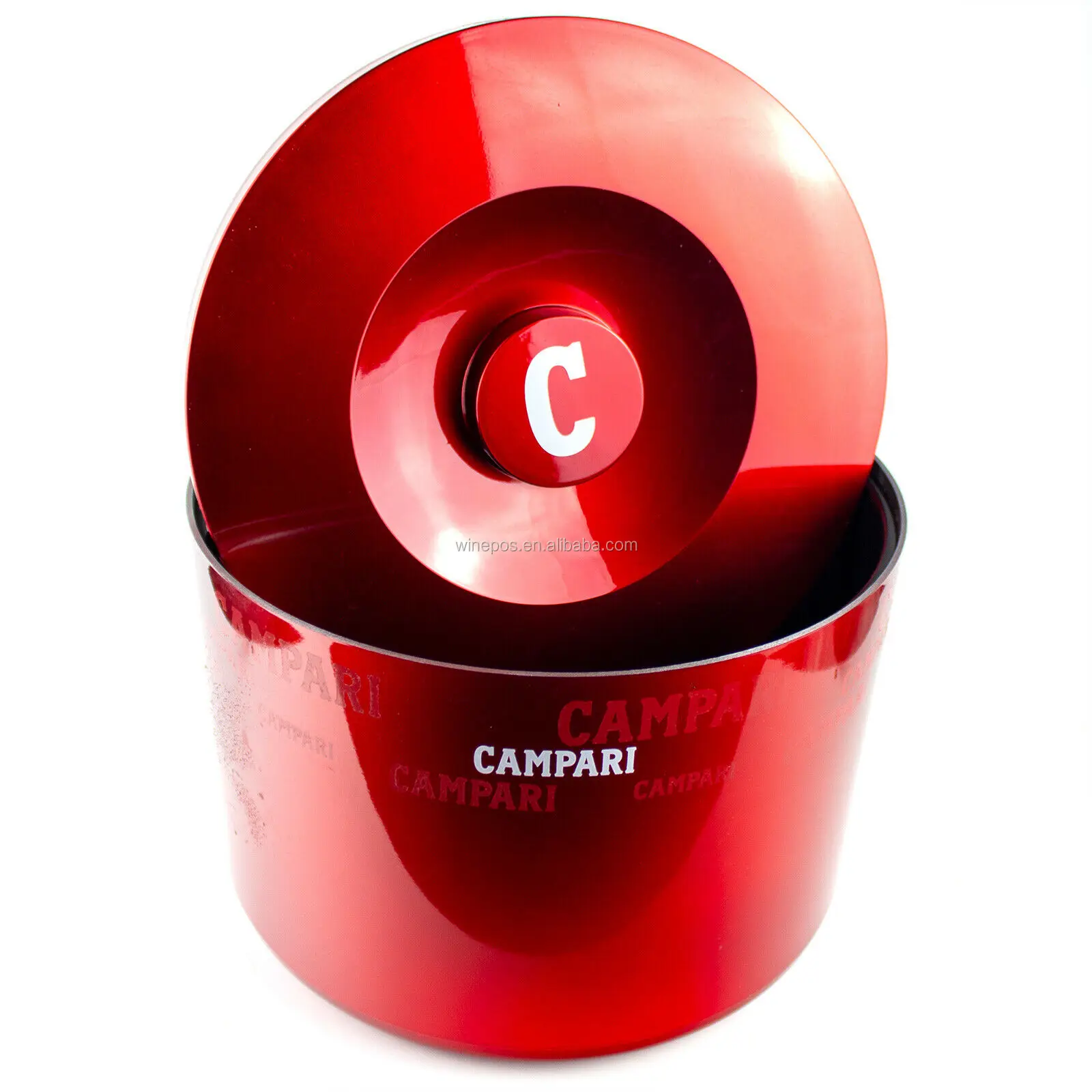 Plastic Campari Ice Bucket - Durable PS Material Bar Accessory for ...