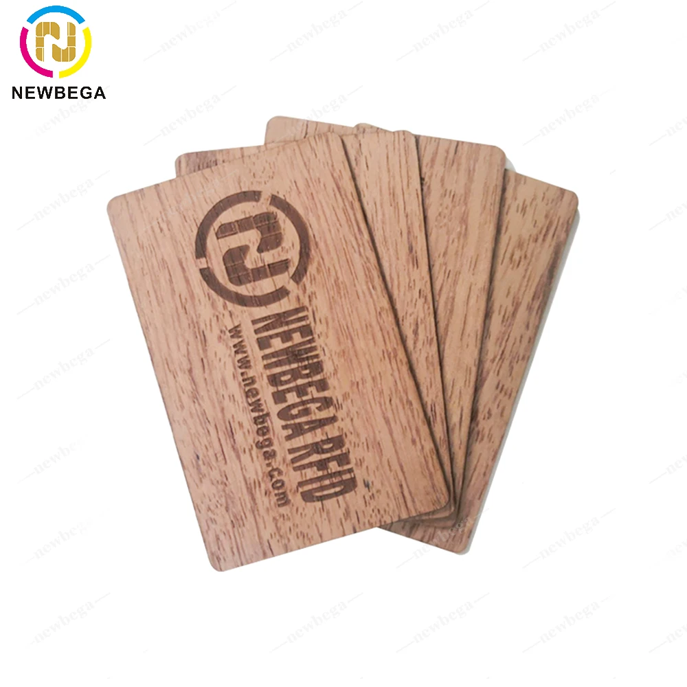Bamboo Wooden Cards Custom Printed Logo Nfc Vip Membership Card ...