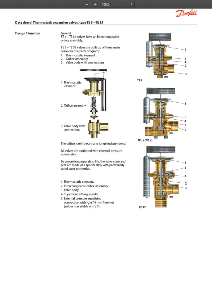 DANFOSS Element for Expansion Valve - Reliable Cooling Solutions