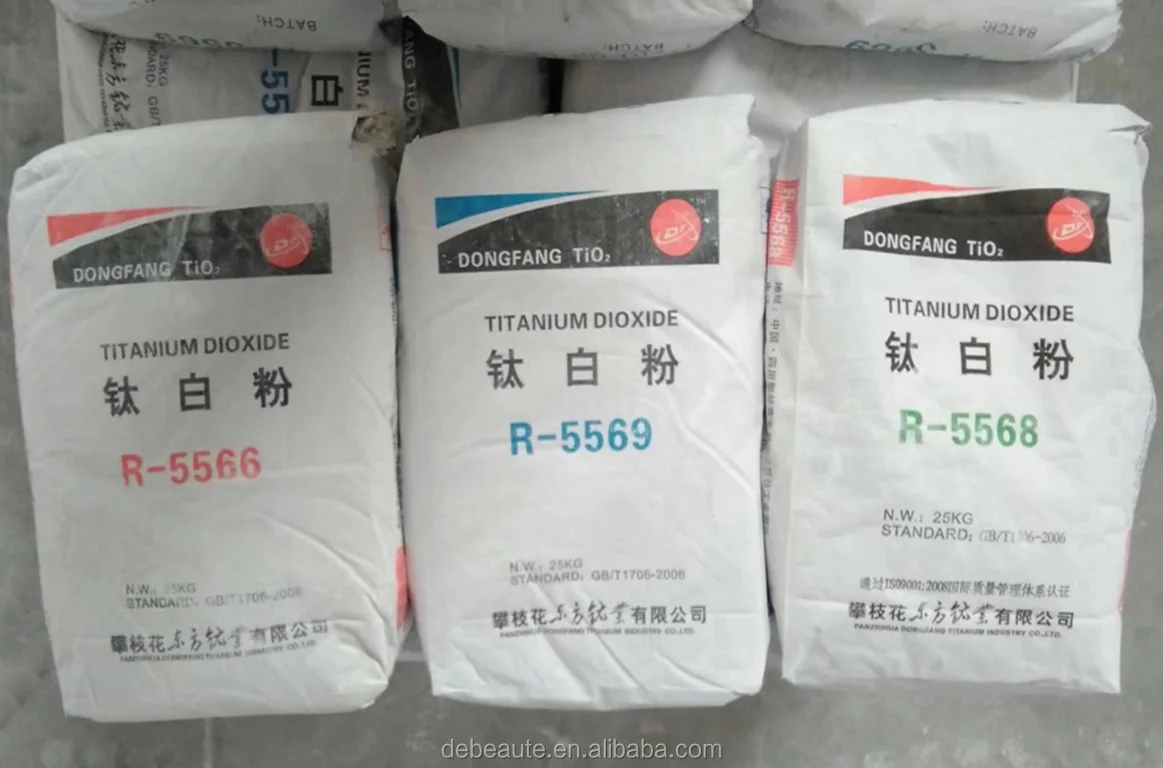 DongFang Tio2 Titanium Dioxide R-5566 - Industrial Grade White Powder ...