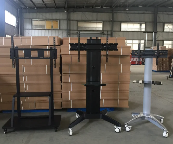 Mobile TV Stand - Adjustable Rolling Cart for 32-70 Inch Tvs