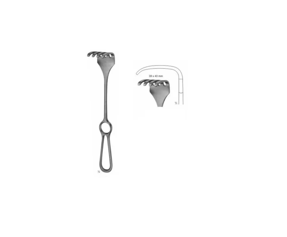 Israel 4 Prong Blunt Retractor 255 mm Blade 39x40mm Medical Hospital ...