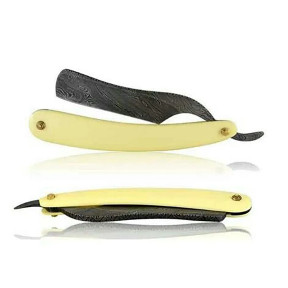 High Quality Handmade Damascus Steel Men Straight Barber Edge Razor ...