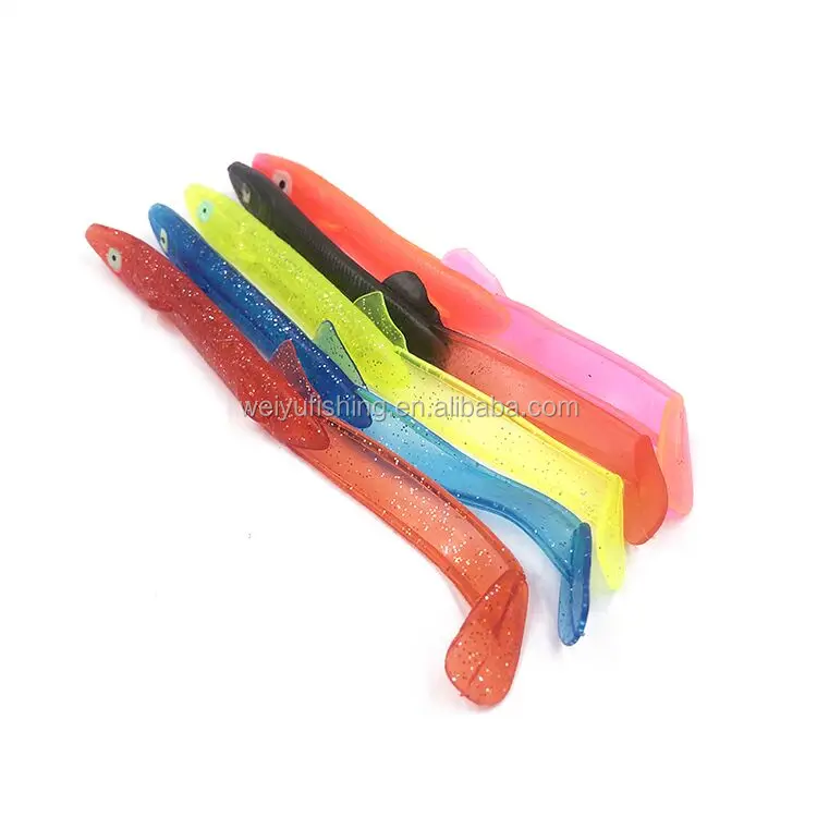 Soft PVC Plastic Fishing Lure Eel Swim Baits Hook Rubber Fishing Lure ...