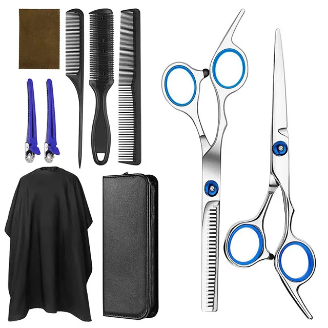 Professional Barber Hair Cutting Kit For Men Hair Cutting Scissors Cape ...