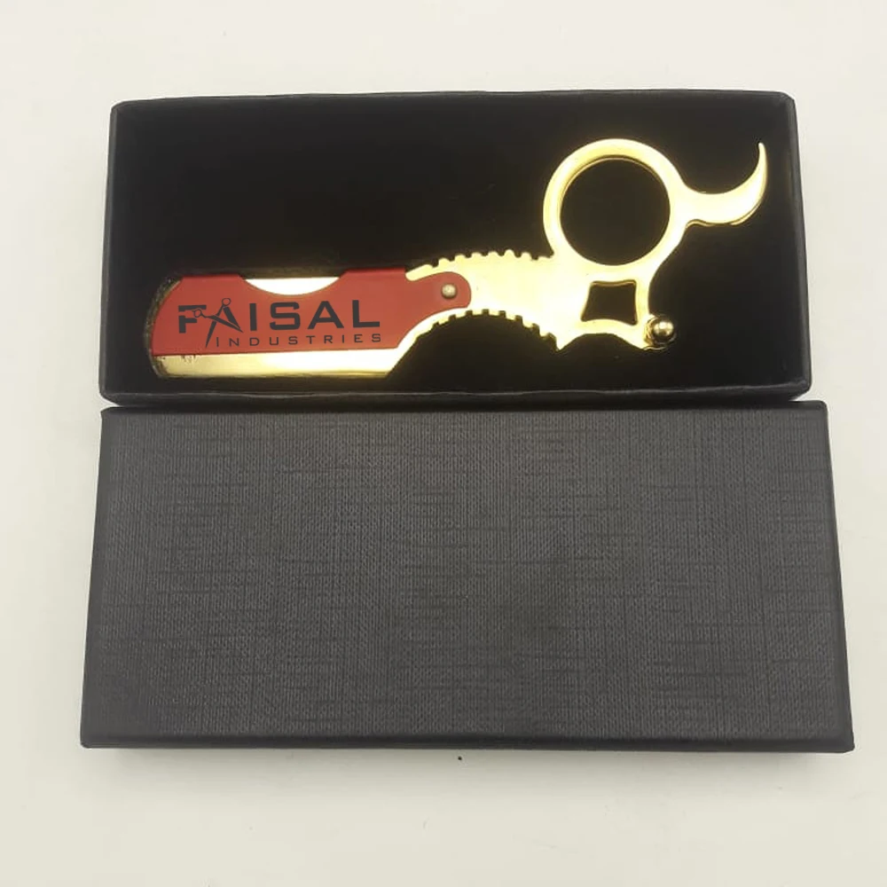 Custom Colors Manual Folding Single Blade Straight Edge Cut Throat ...