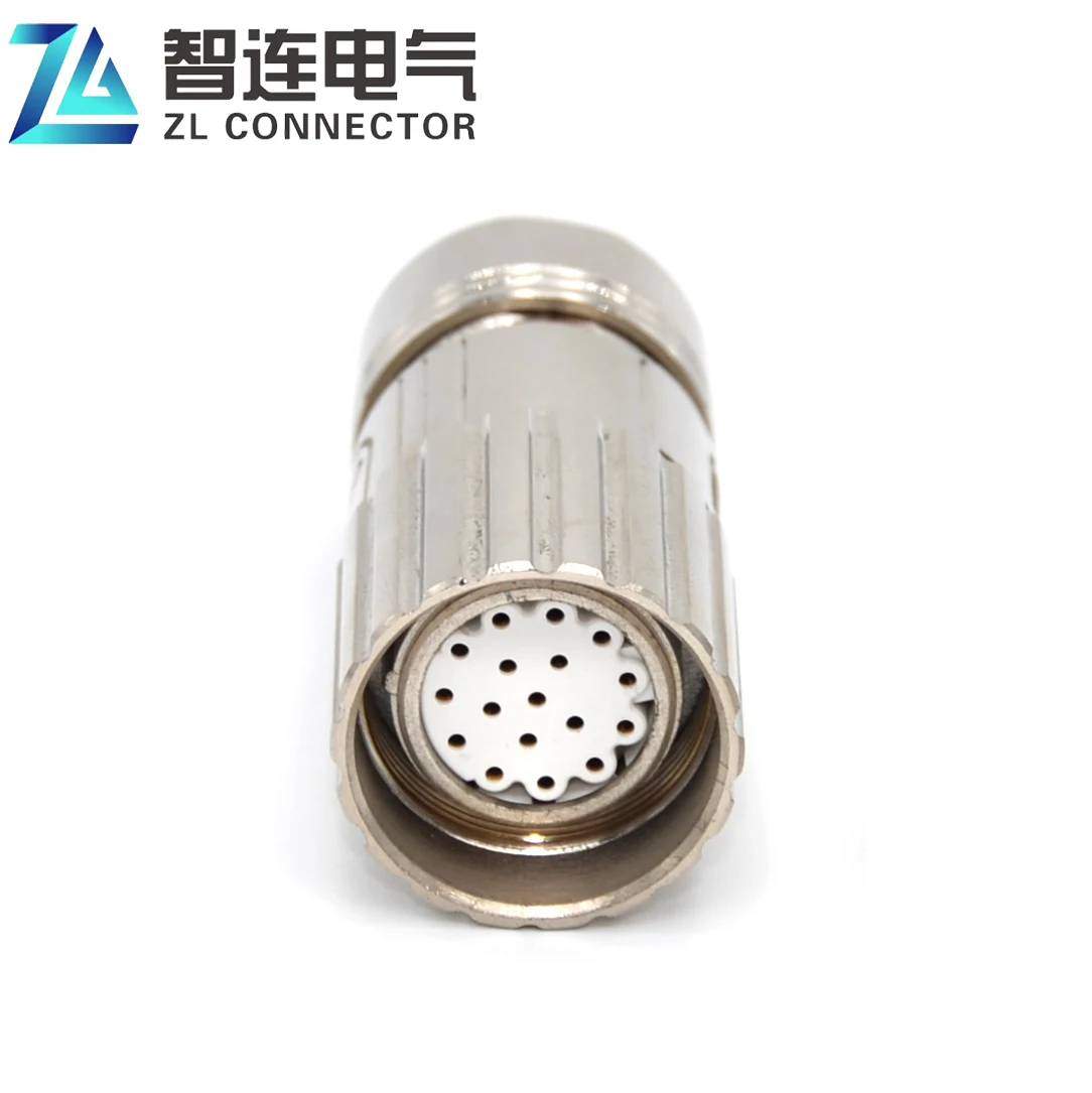 M23 Connector Heavy Load 17pin Straight Female Plug Connector M23 ...