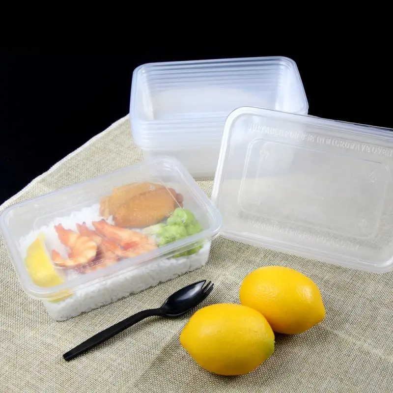 500ML Microwave Clear Disposable PP Plastic Food Container