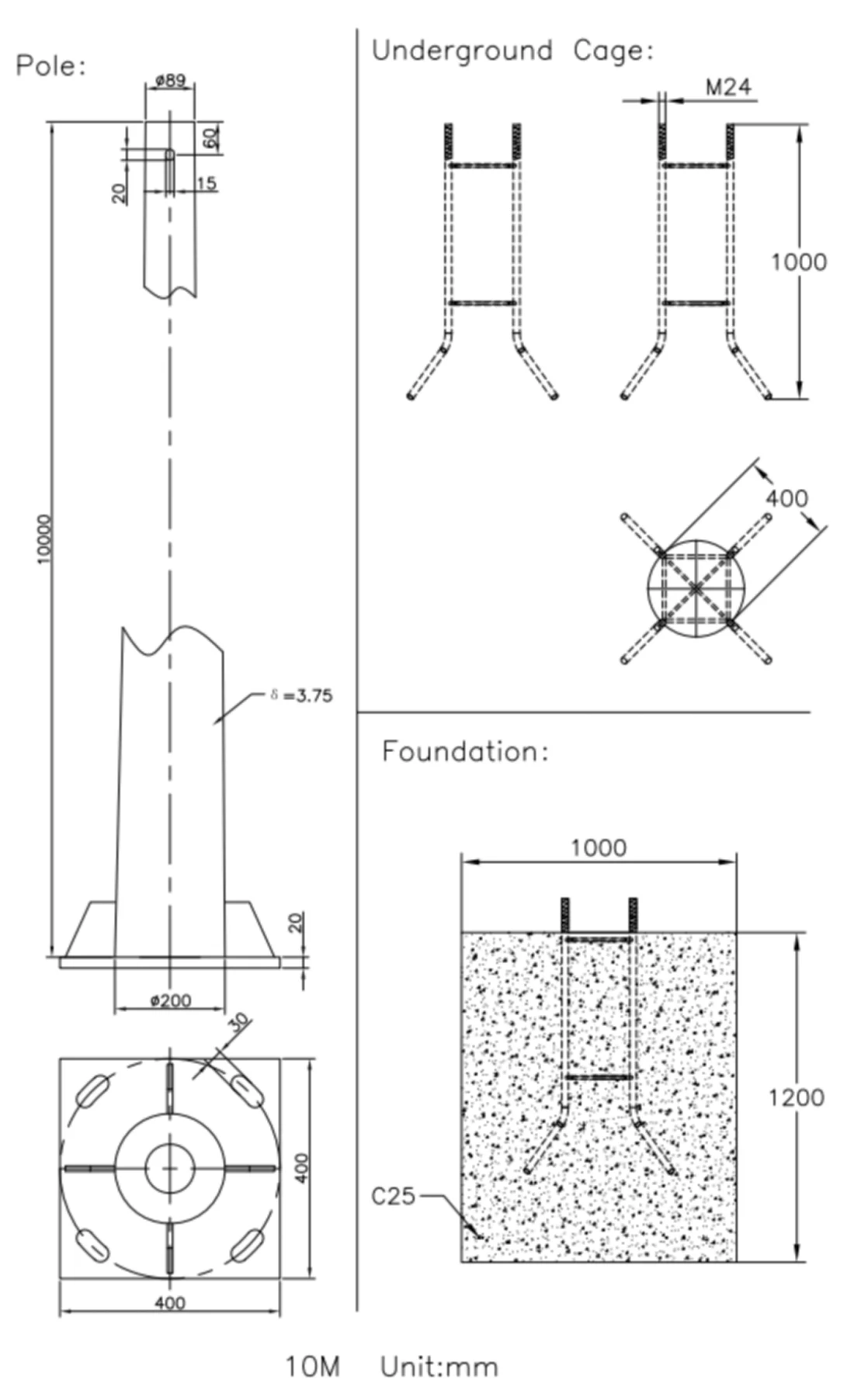 Durable 20-Year Warranty Solar Street Light Pole by Suntisolar