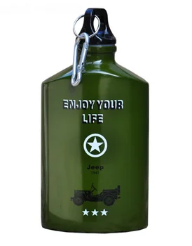 Flat Aluminum Flask/metal Water Bottle/army Sport Bottle - Buy Army ...