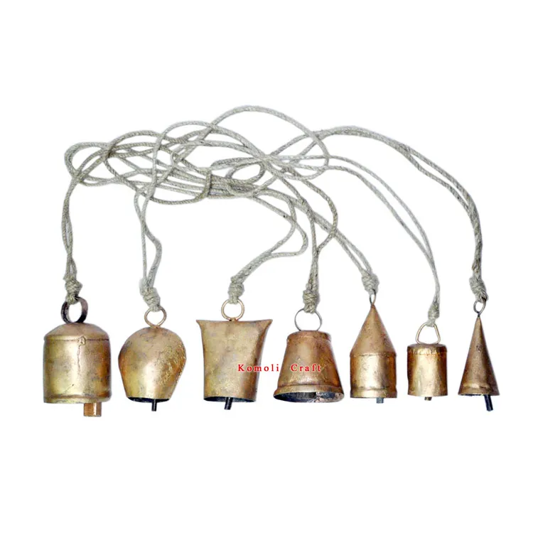 Tiny Rustic Mini Metal Cow Bell for Home & Garden Decor