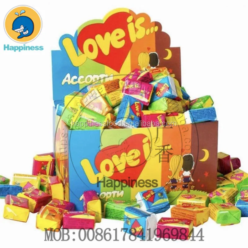 Love Is Chewing Gum With Sticker Tattoo Paper - Buy Love Is Chewing Gum ...