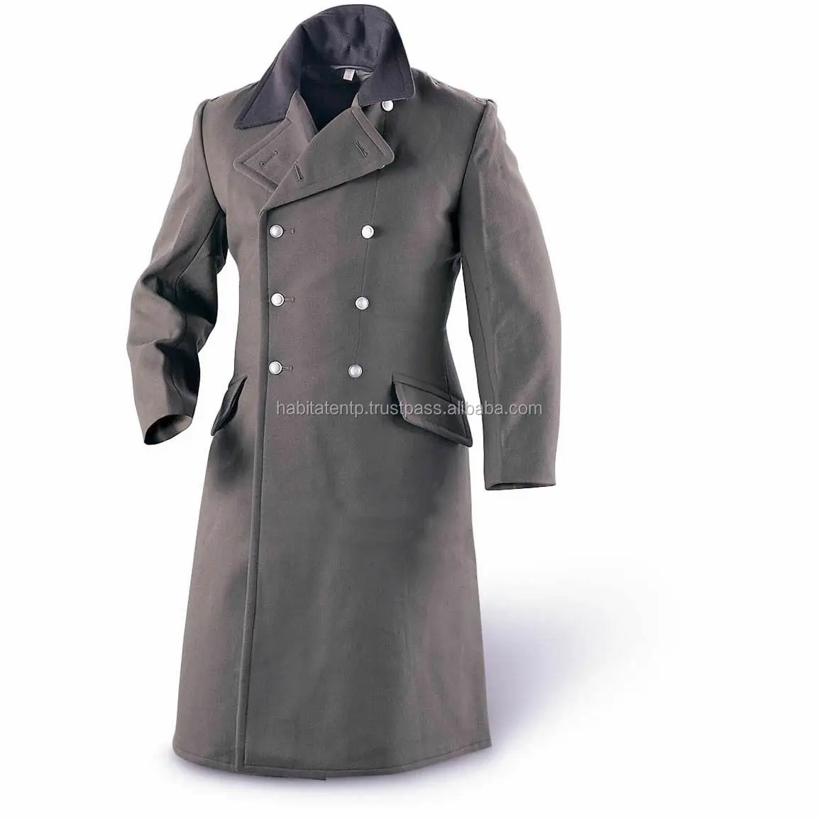 Brand New German Wool Greatcoat - Winter Coat Grey Quality