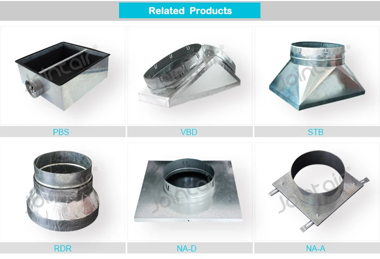 HVAC System Galvanized Steel Uni Boot - Return Transition