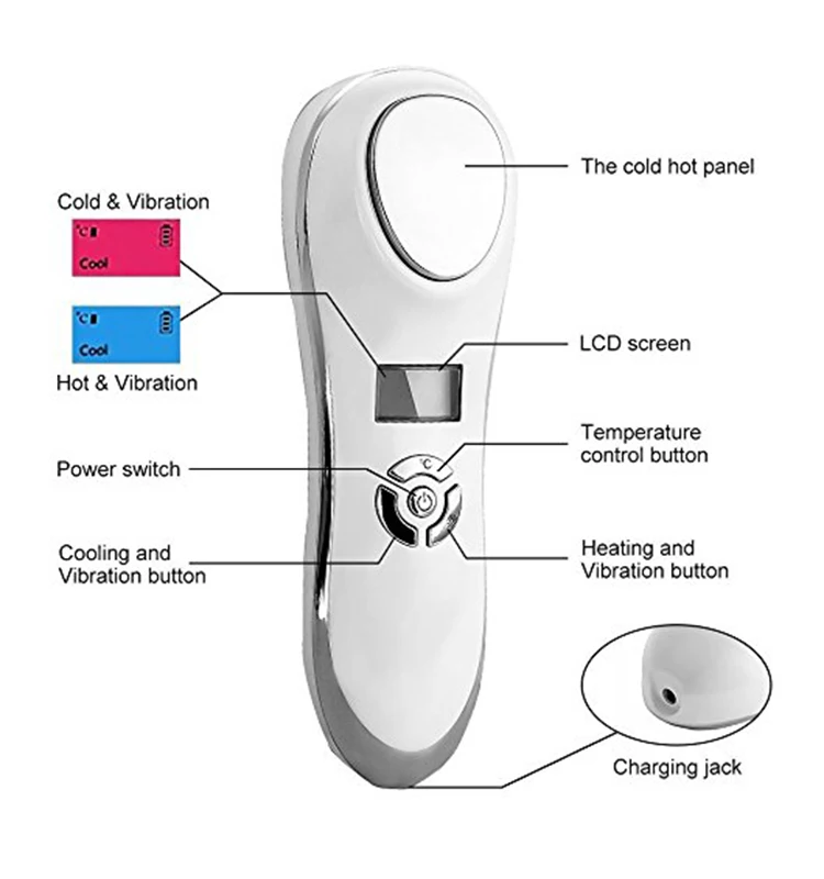 Hot And Cold Face Hammer Face-lift Machine Massage Tool Cool Therapy ...