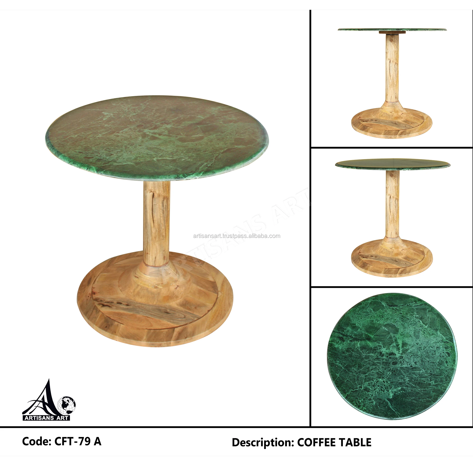 Luxury Round Marble Restaurant Table Solid Wood Base Restaurant Tables ...