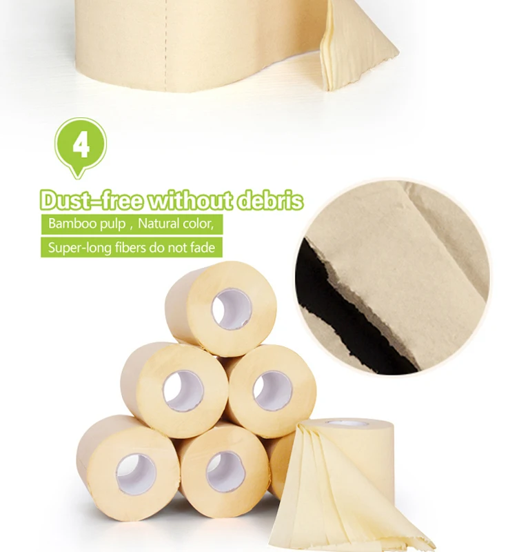 Eco-friendly Bamboo Toilet Paper - Quick Dissolving & Customizable