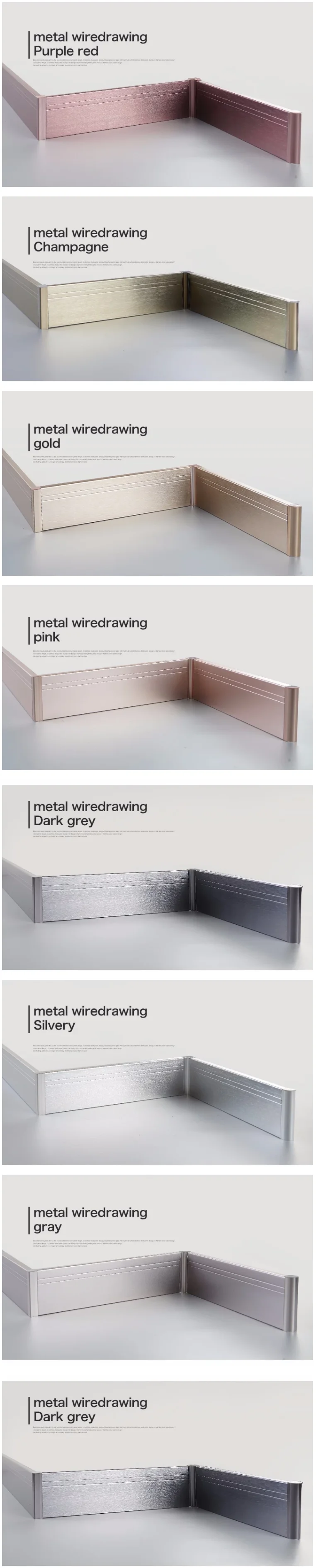 Aluminium Skirting Mirrored Kitchen Plinth Kickboard Aluminum Plinth 3m ...