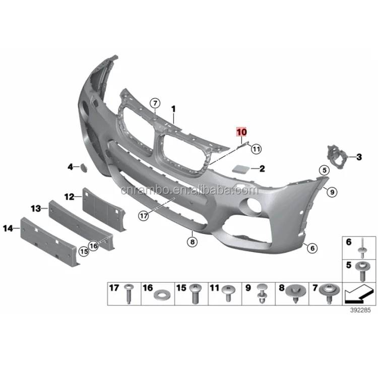 Oem 51117308081 51117308082 Front Slam Panel Bracket For Bmw X3 F25 X4 ...