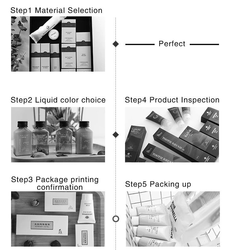 Disposable 5 Star Hotel Amenities Set / Branded Toiletries/ Hotel ...