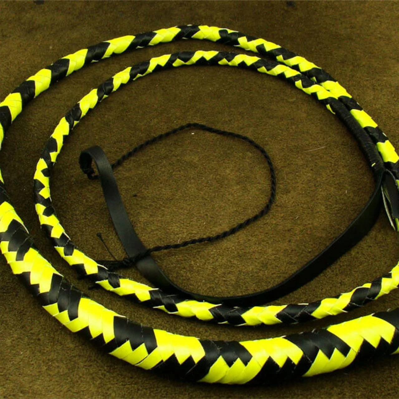 8 Feet Genuine Leather Bullwhip,12 Plaited,Tan Brown,Heavy Duty Bull ...