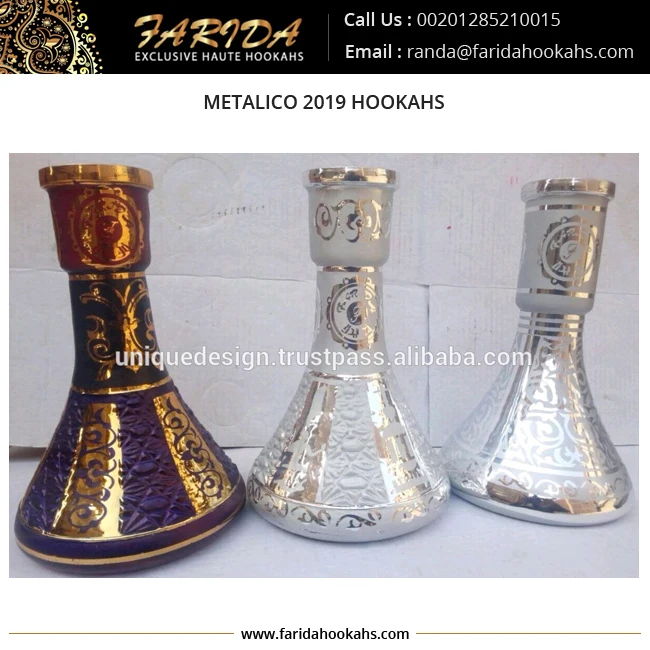Glass Hookah Base Hookah Design Quality Glass Vase Metallic Coated ...