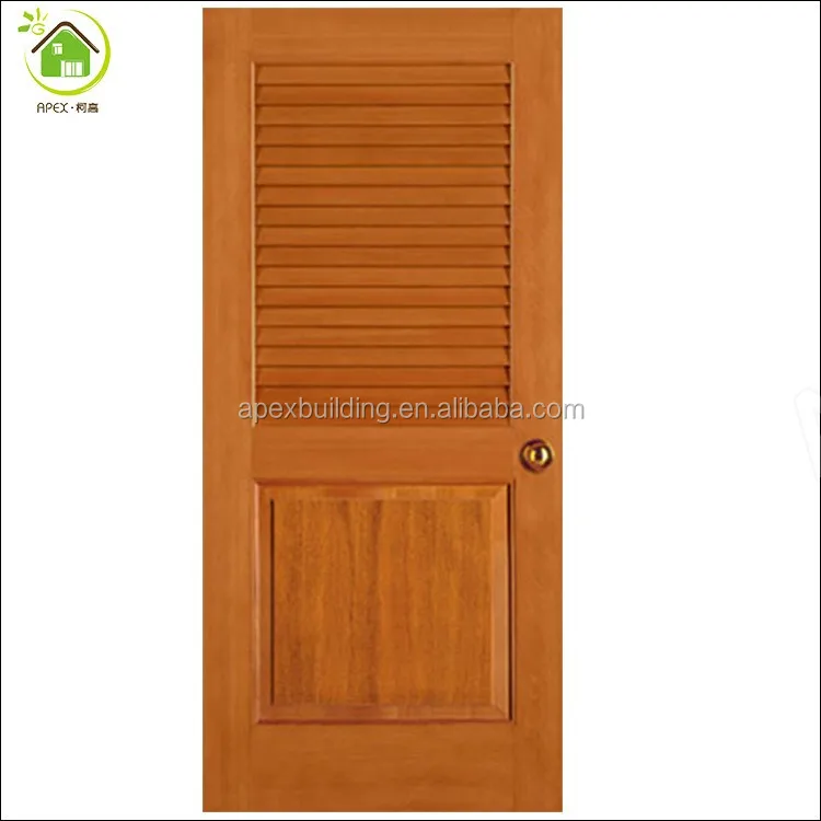 Residential Double Leaf Wood Door Louver Door for Sale
