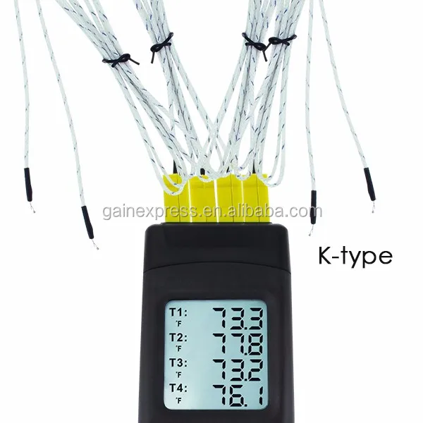 K-type Digital Thermocouples Thermometer - 4 Channel
