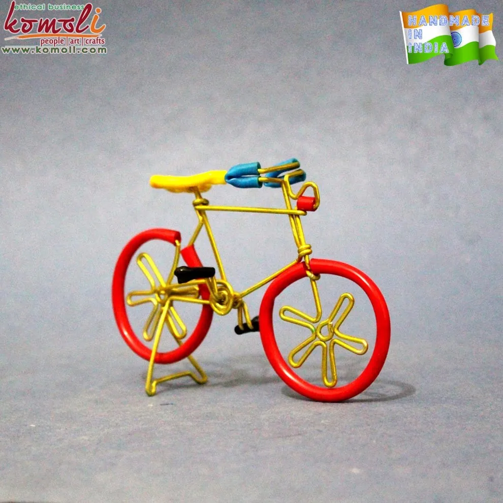 Miniature Metal Toy Wire Art Bicycle Model for Home Decor