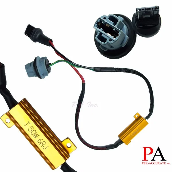 1156 Led Load Resistor Kit 50w 6 Ohm Headlight Bulb Relay Harness ...