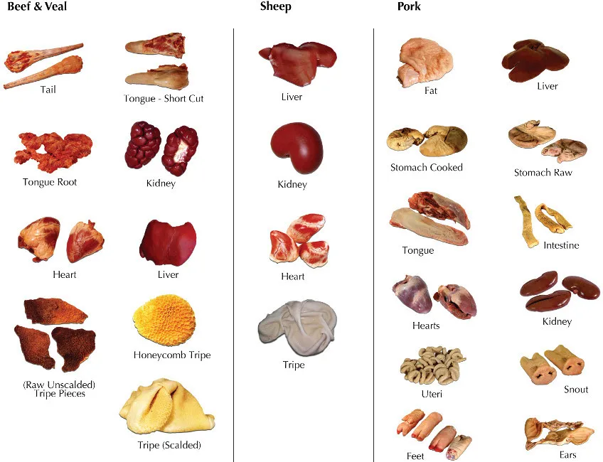 Offal ~ Detailed Information | Photos | Videos