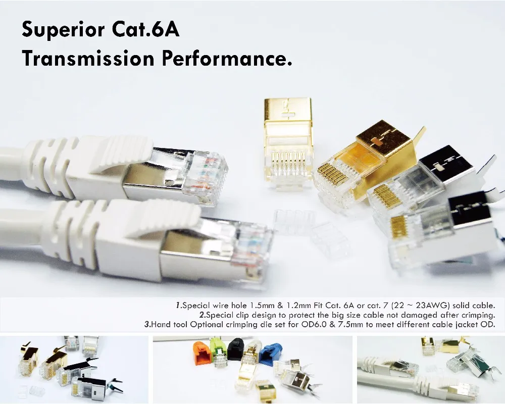 High Quality Top Sale Cat6a Modular Plug Rj45 Cat7 Plug Factory - Buy ...