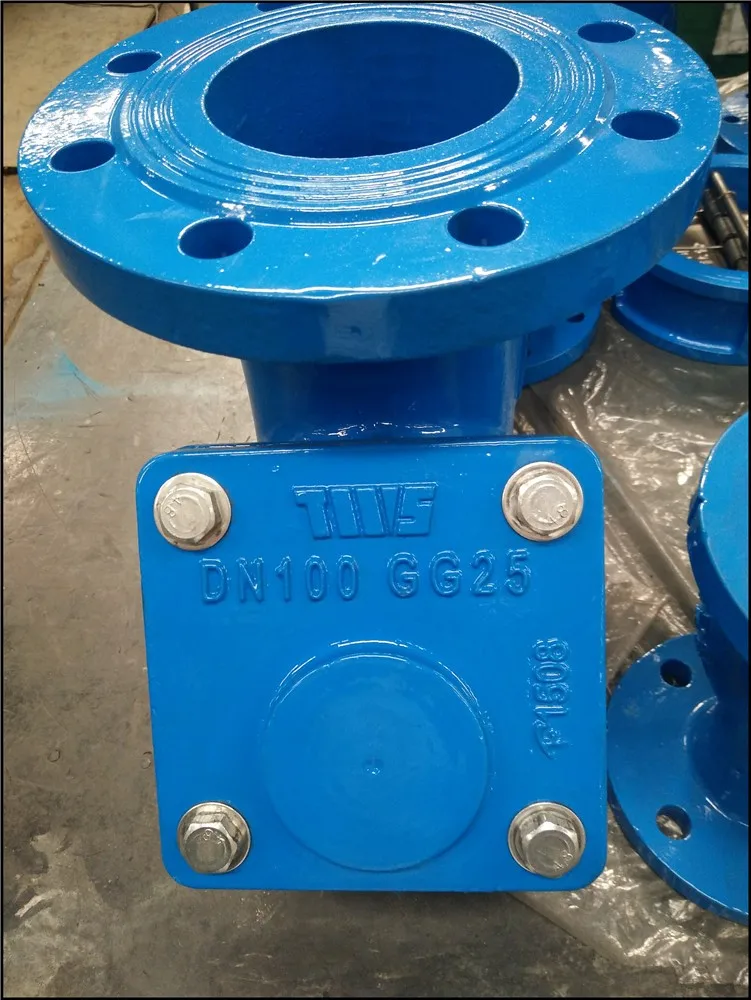 4นิ้ว DN100 PN10 GG25เหล็กหล่อวาล์วน้ำของโรงงานจีน Flanged ประเภท Y ...