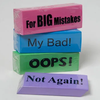 Eraser For Big Mistakes 24pc Pdq 4ast Sayings/4ast Colors #g02443 - Buy ...
