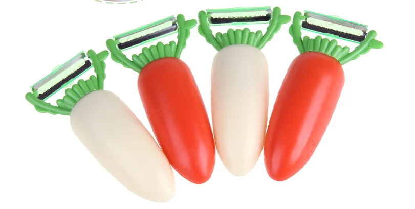 Eco-friendly Carrot Shape Plastic Steel Fruit Vegetable Potato Peeler
