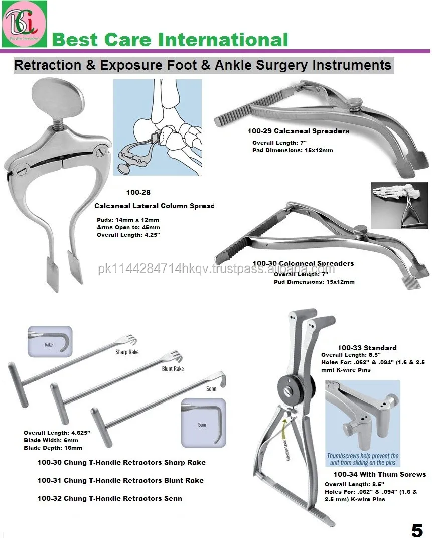 Foot Surgery Chung Weitlaner Retractor - Quality & Certifications