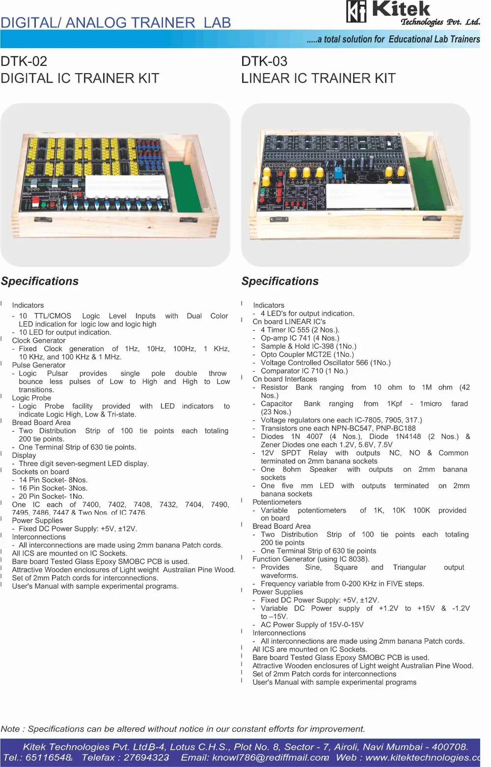 Didactic Trainer Equipment / Digital Trainer Board Kit / Basic ...